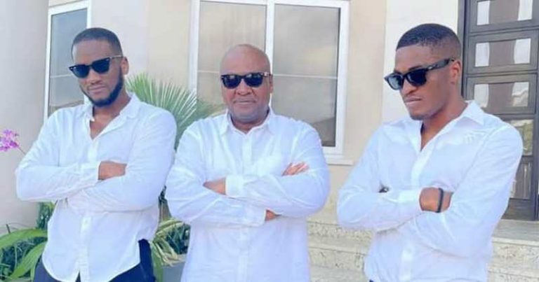Mahama steps out in style with his sons on his birthday; fans react ...