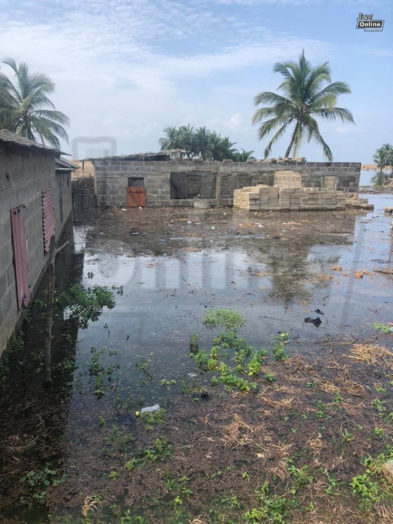 Residents of Anloga district displaced by tidal waves - Adomonline.com