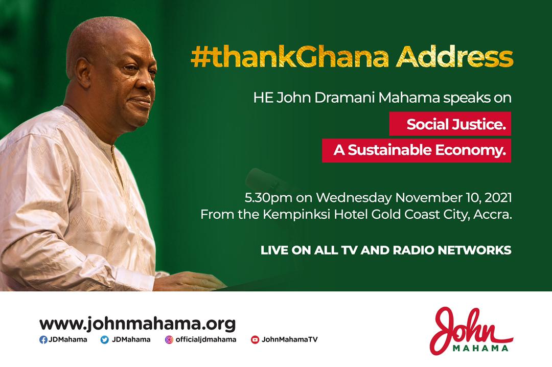 Mahama ends 'Thank you' tour with public lecture today - Adomonline.com