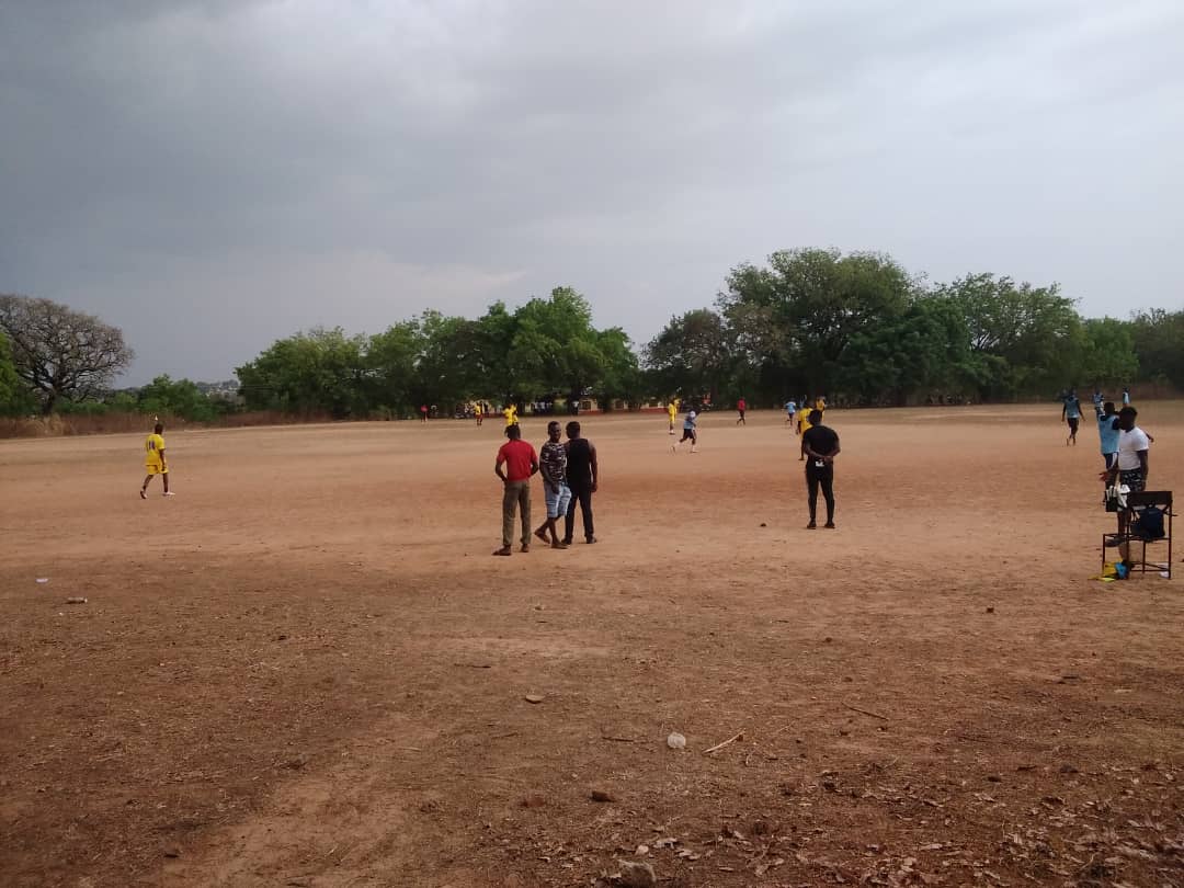 Friendly football match between police and military at Damongo ...