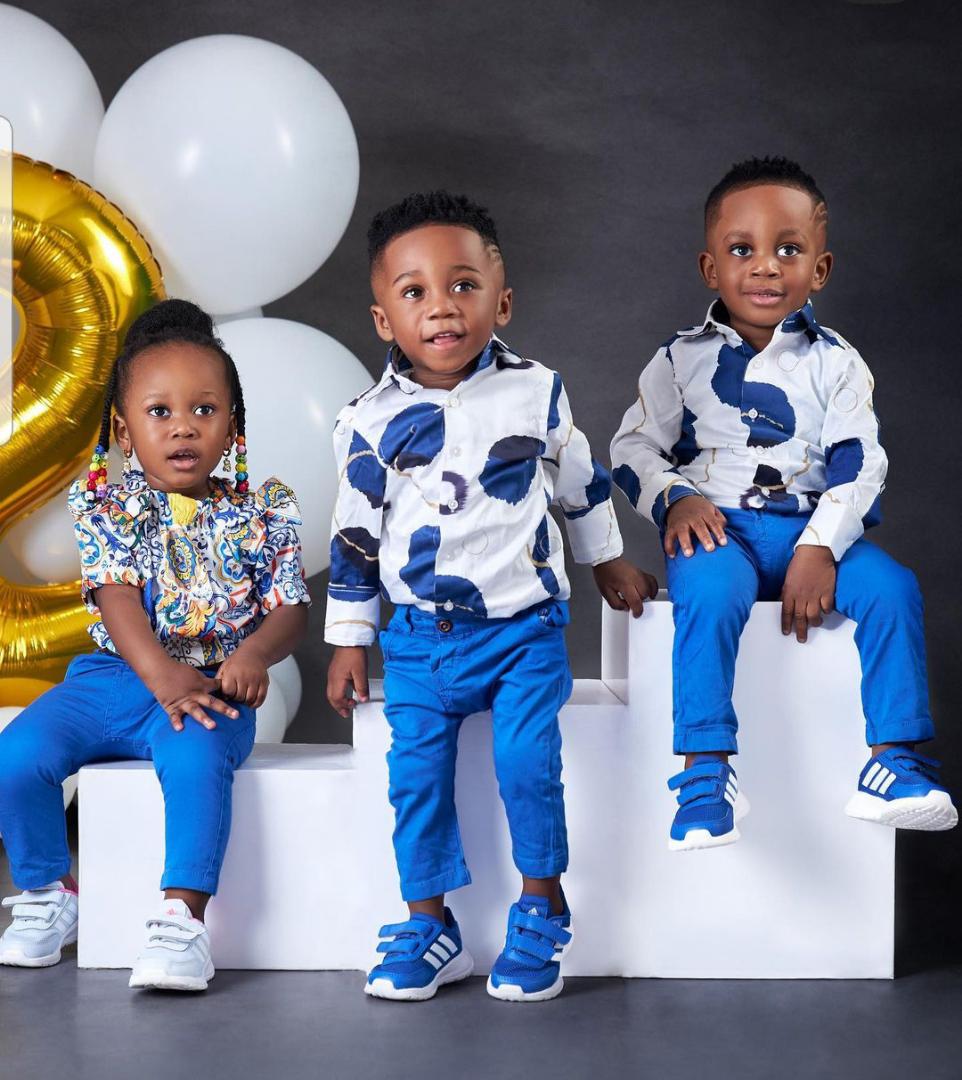 Adorable photos of Rev Obofour's all grown triplets pop up - Adomonline.com