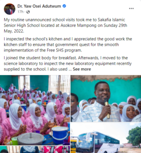 Education Minister visits Sakafia Islamic Senior High School ...