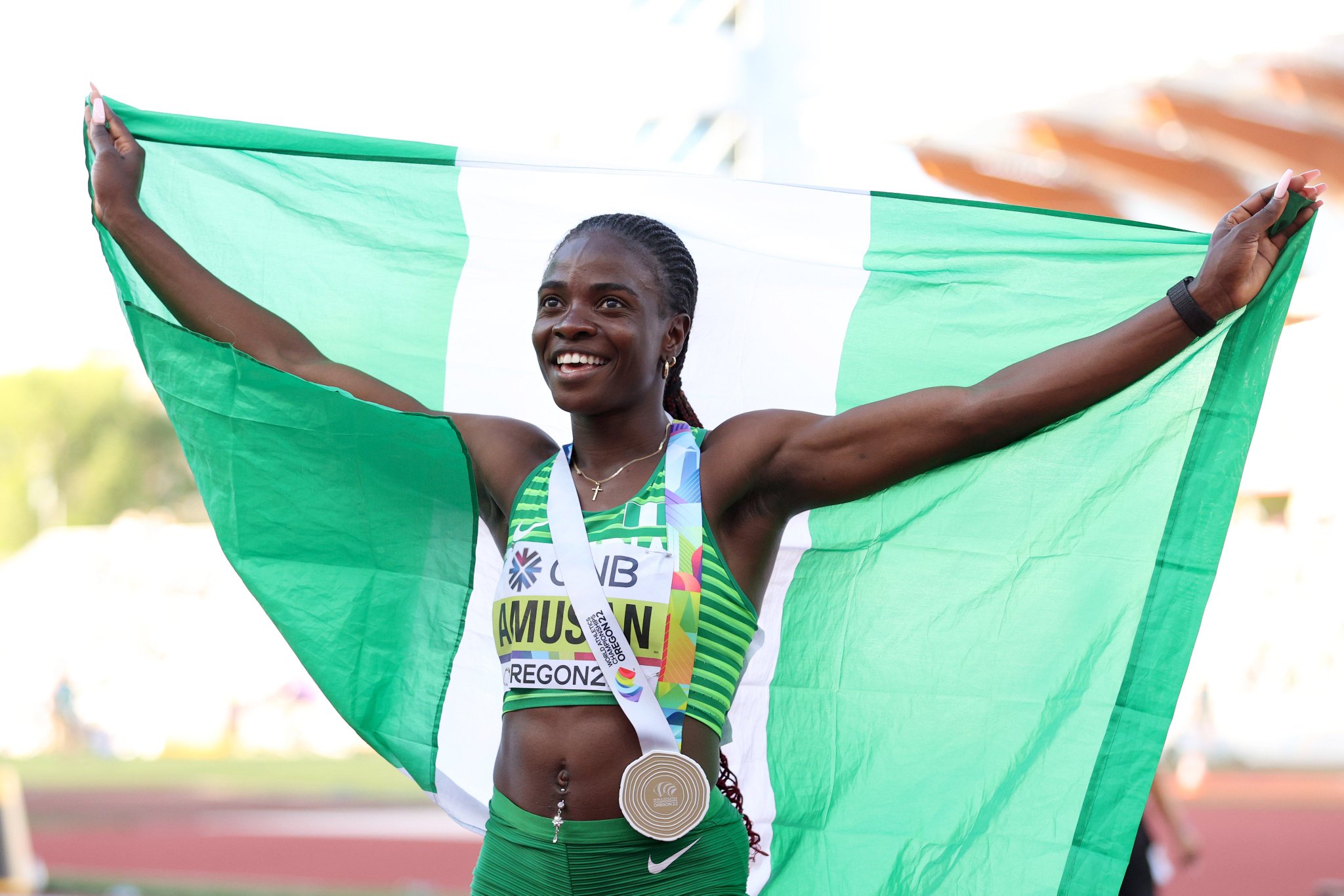 Nigerias Tobi Amusan Breaks 100m Hurdles World Record With Time Of 12