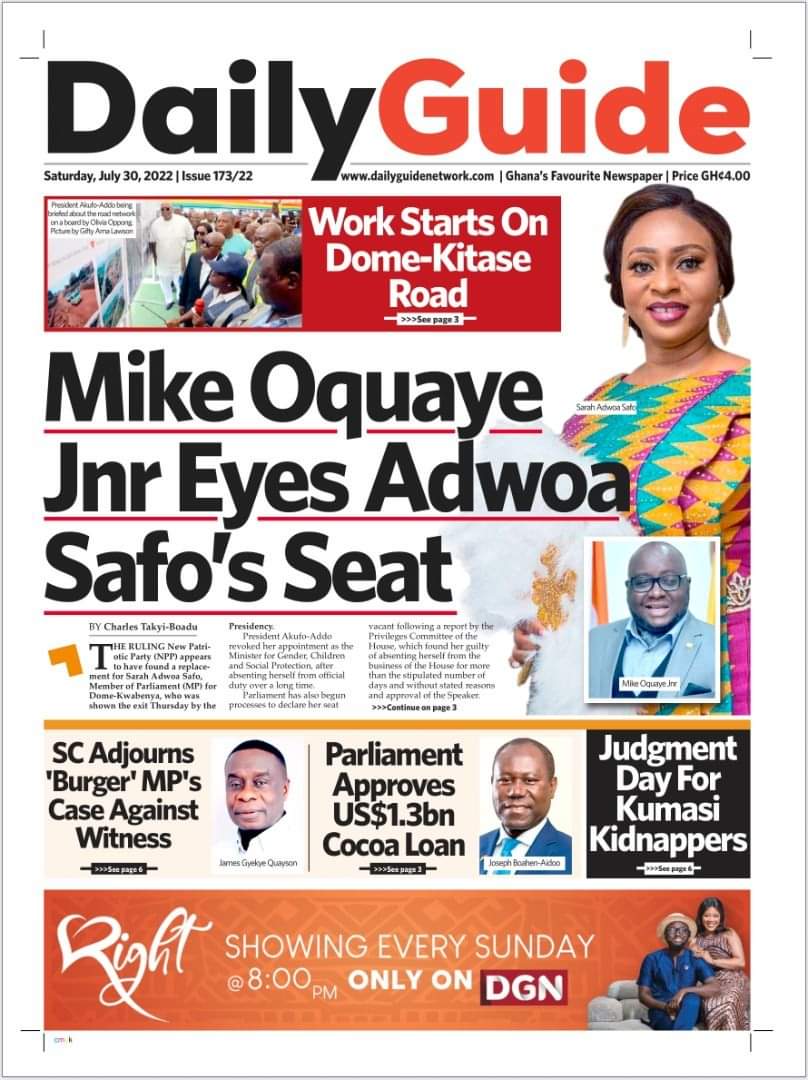 The Weekend's Newspaper Headlines - Adomonline.com