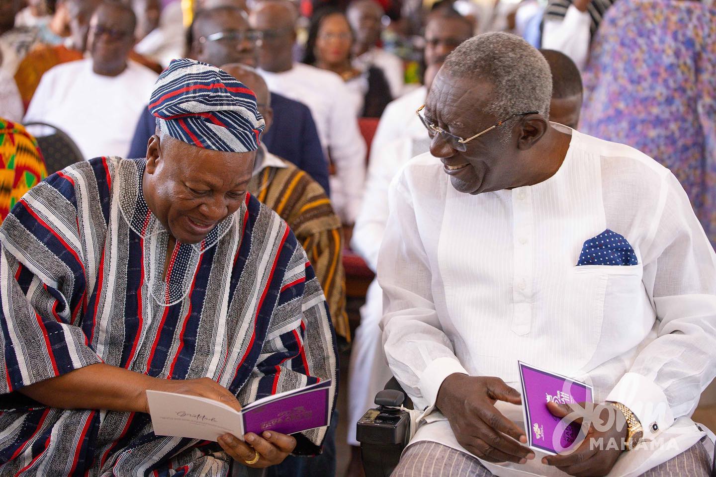 Lovely moment Mahama met Kufuor [Photos] - Adomonline.com