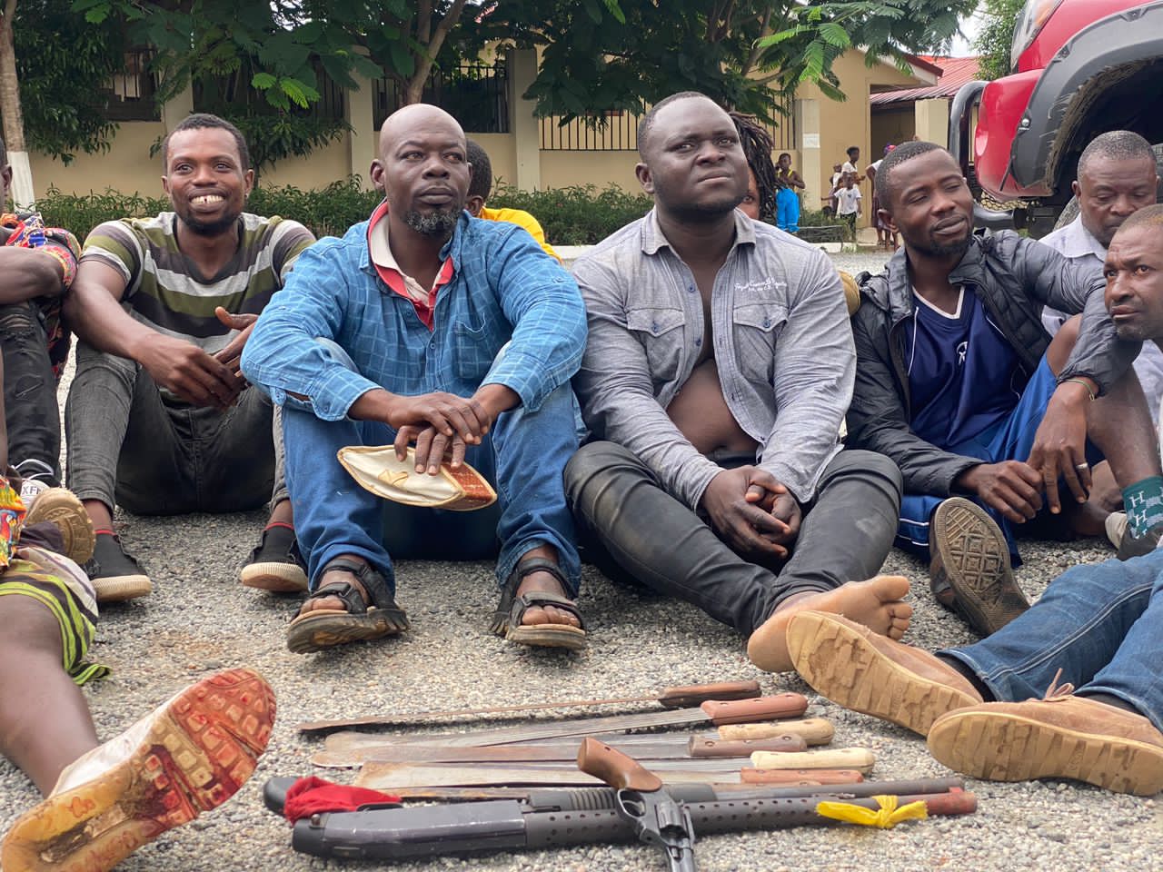 10 suspected land guards arrested near Nsawam [Photos] - Adomonline.com