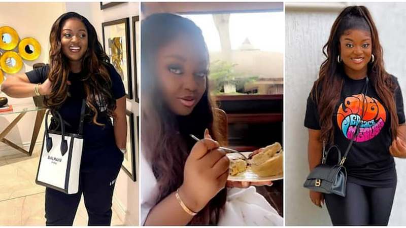 Video of Jackie Appiah enjoying Ga kenkey with fork shocks her manager ...