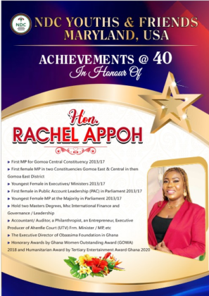 NDC’s Rachel Appoh honoured - Adomonline.com