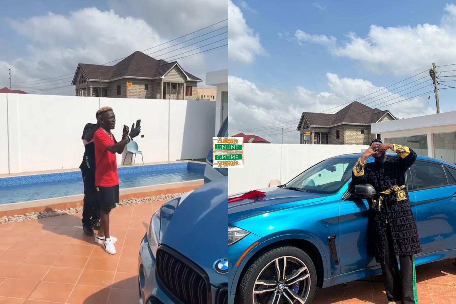 Shatta Wale surprises Medikal with a brand new BMX X6 competition car ...