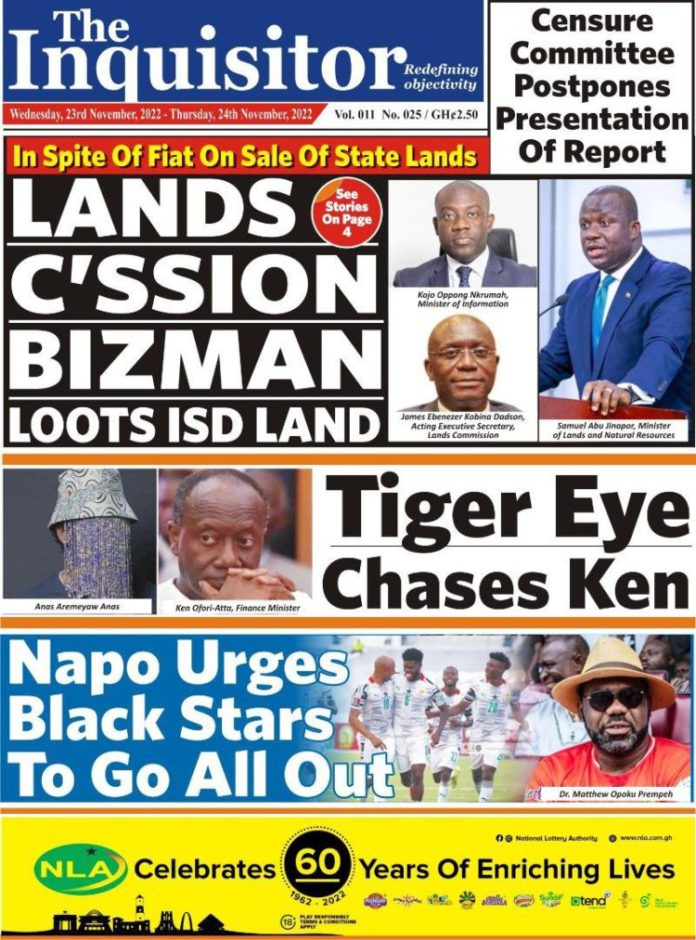 Newspaper Headlines: Wednesday, November 23, 2024 - Adomonline.com