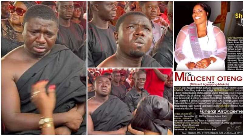 Okomfo Kolege breaks down as he buries late wife and unborn child ...