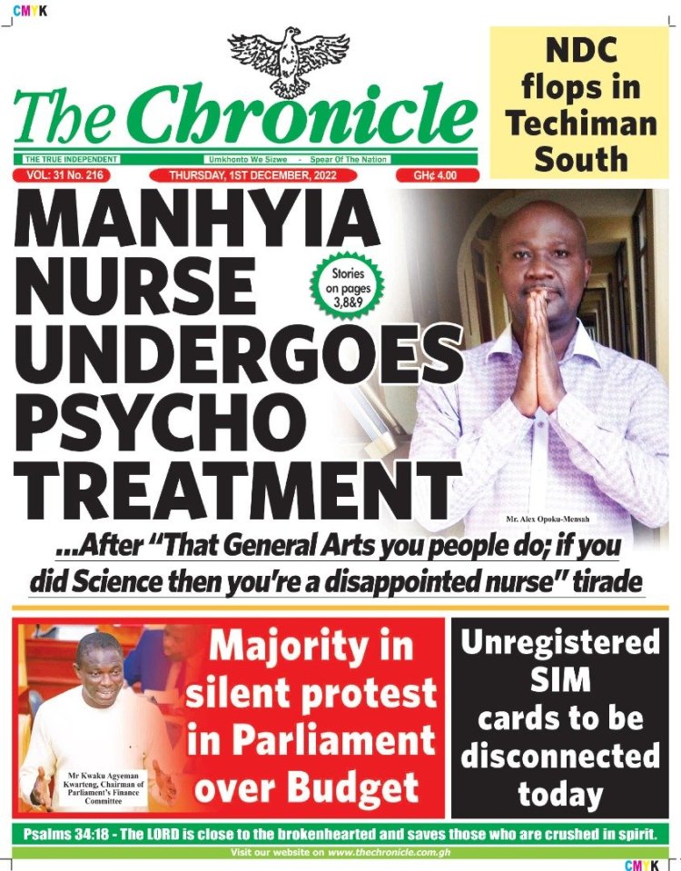 Newspaper Headlines: Thursday, December 1, 2022 - Adomonline.com