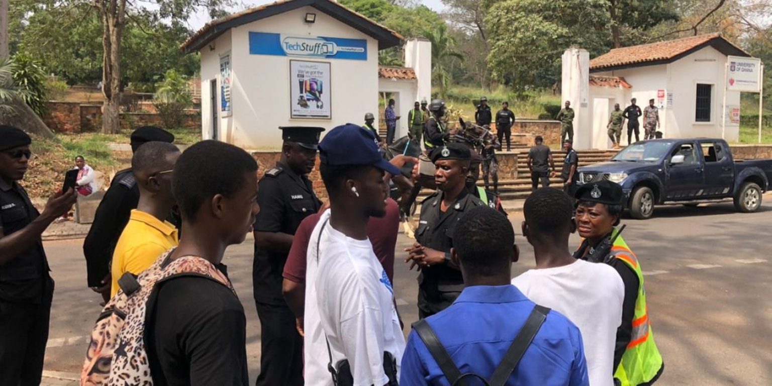 Heavy security presence on Legon campus as school reopens - Adomonline.com