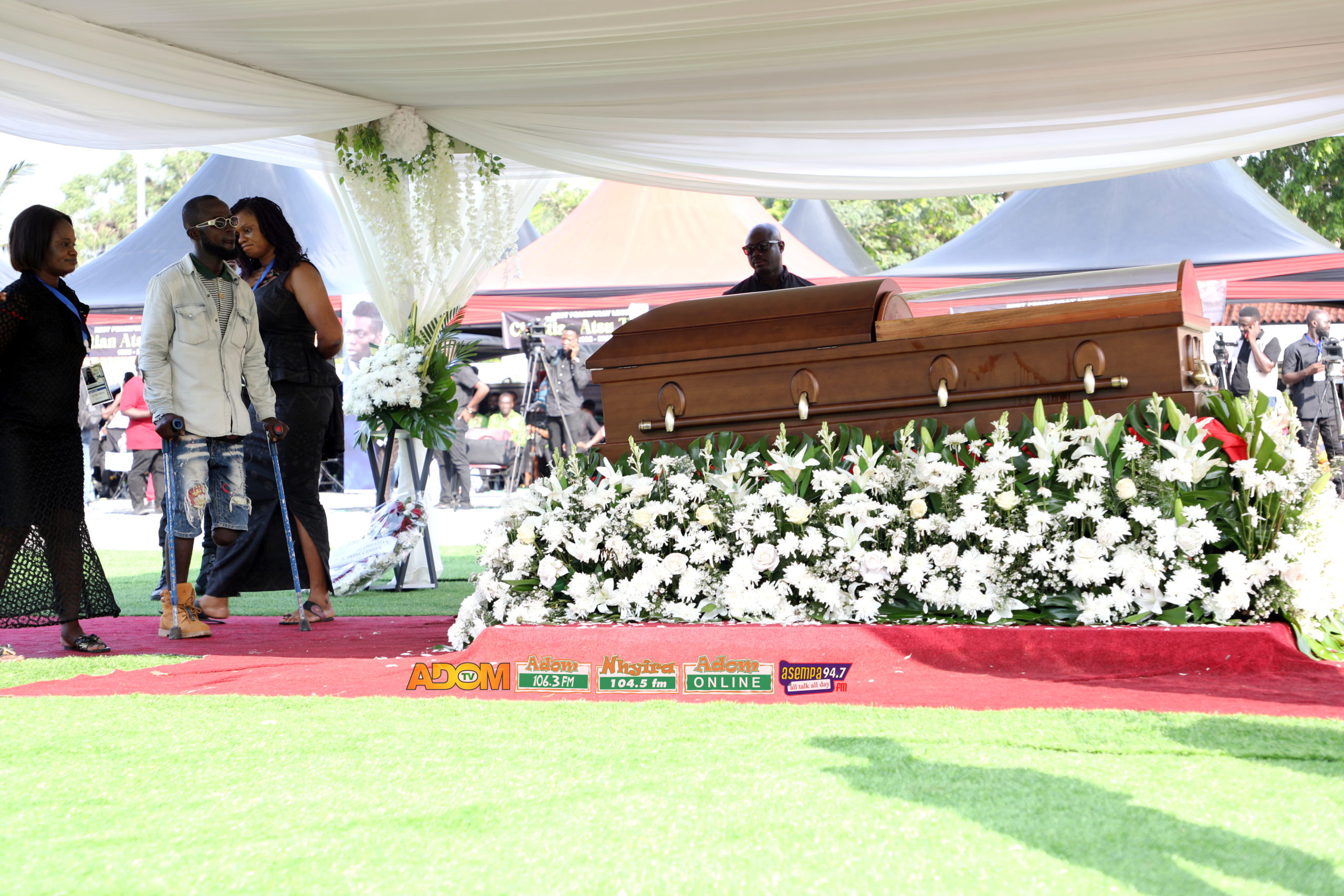 How Christian Atsu’s body was brought to funeral grounds [Watch]