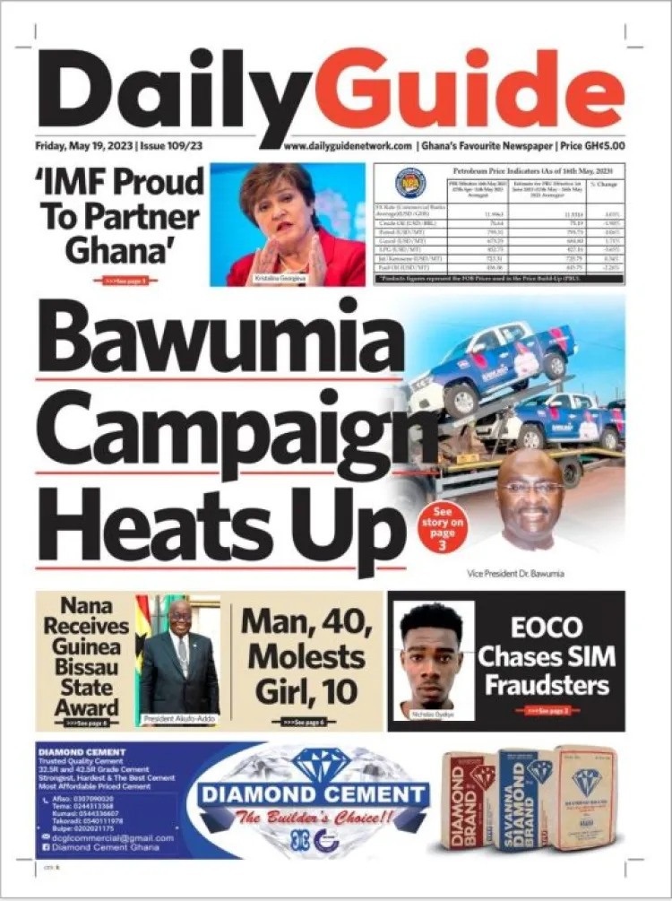 Newspaper Headlines: Friday, May 19, 2023 - Adomonline.com