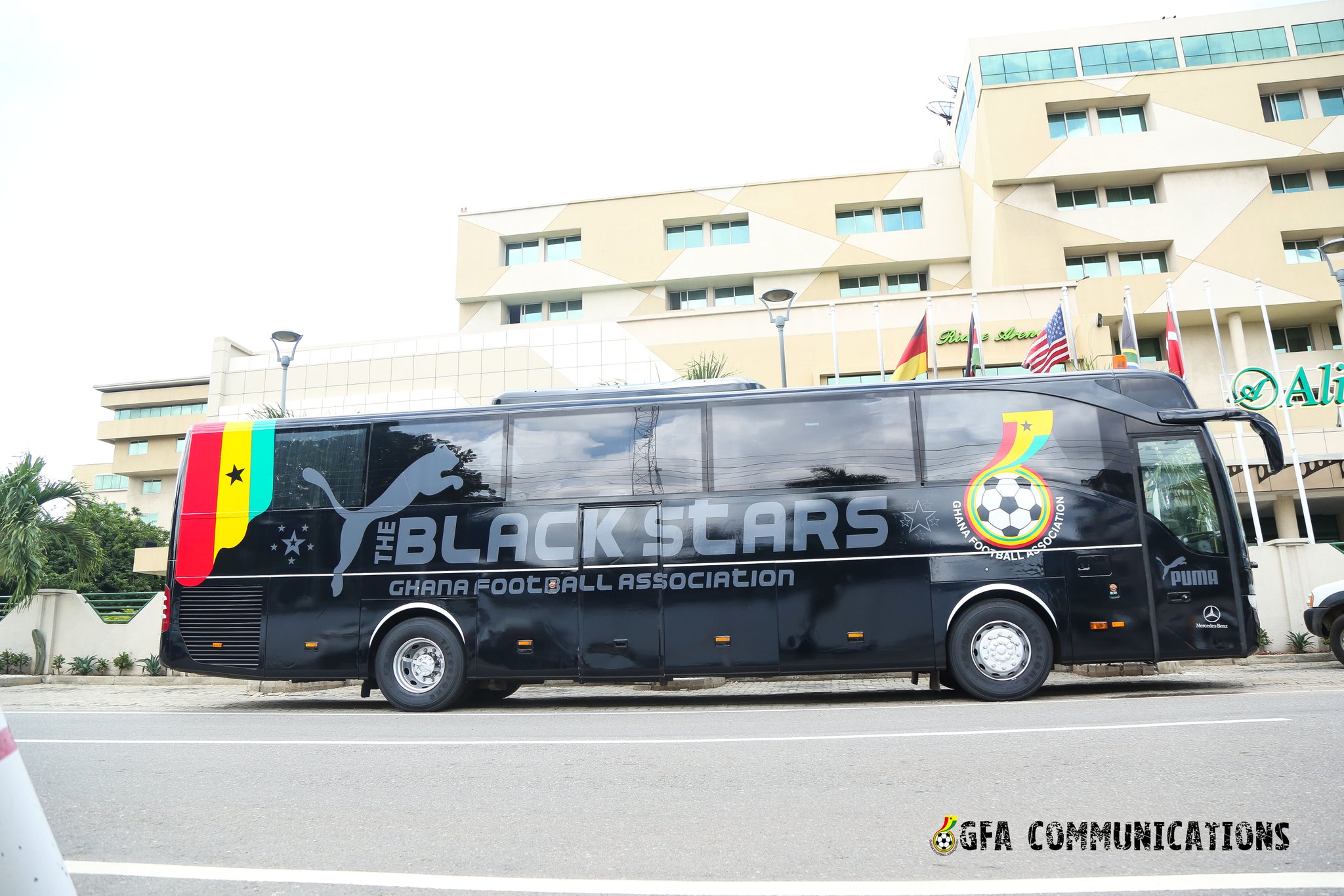 Check out photos of rebranded Black Stars team bus - Adomonline.com
