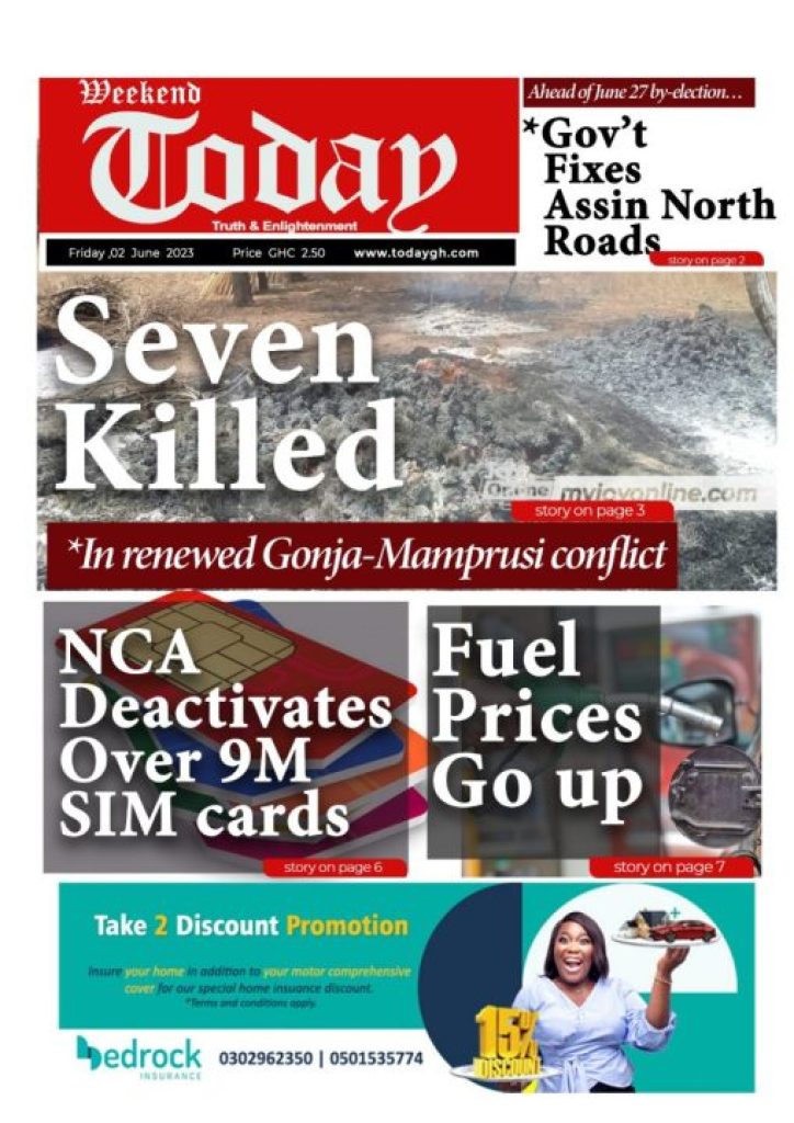 Newspaper Headlines: Friday, June 2, 2023 - Adomonline.com