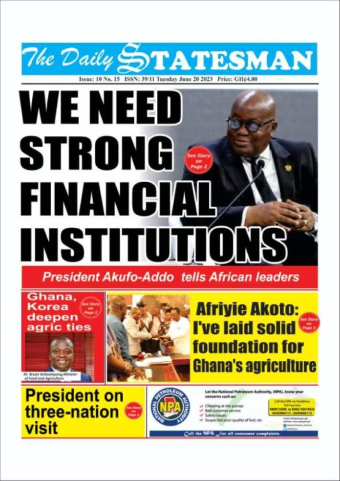 Newspaper Headlines: Tuesday, June 20, 2023 - Adomonline.com