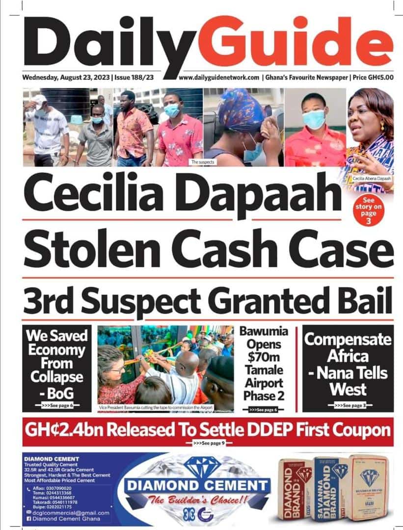 Newspaper Headlines: Wednesday, August 23, 2023 - Adomonline.com