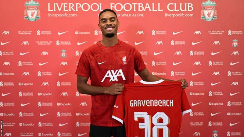Liverpool complete signing of midfielder Ryan Gravenberch from Bayern ...