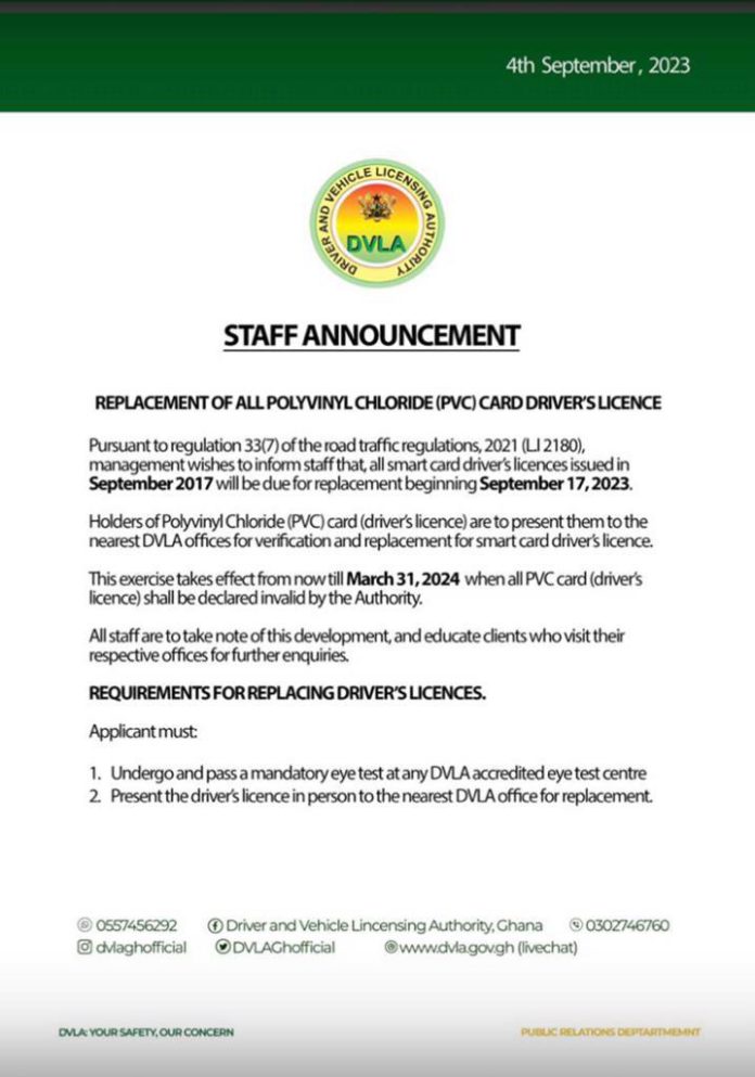 DVLA to phase out PVC cards - Adomonline.com