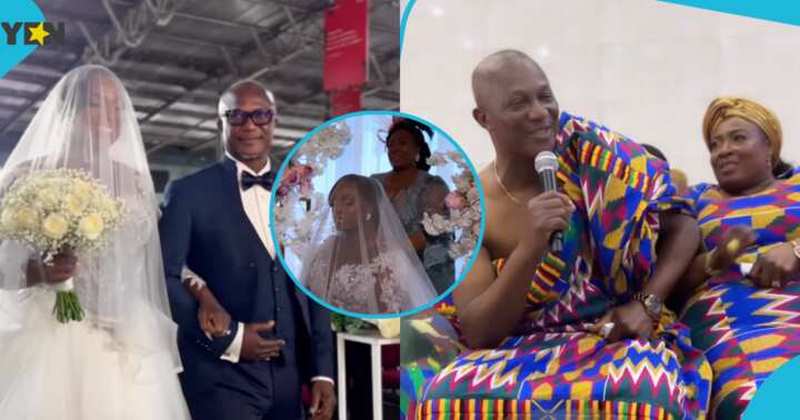 Beautiful scenes from Kwesi Appiah's daughter's lavish white wedding - Adomonline.com