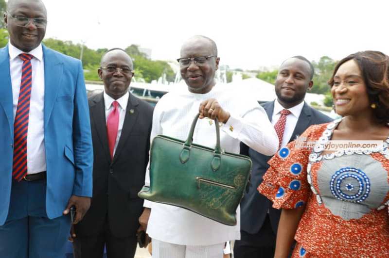 Budget 2024 Ken Ofori Atta Makes A Stylish Entrance With A Green Bag