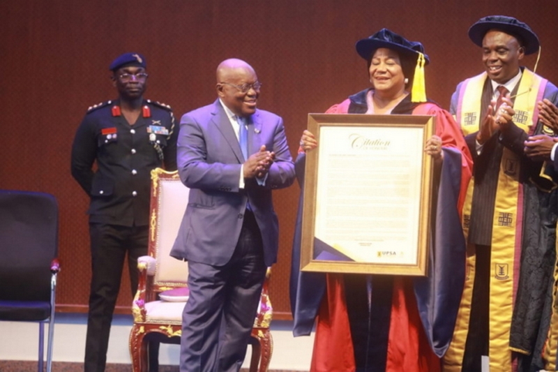 UPSA confers honorary doctorate degrees on First Lady, Justices Joyce ...