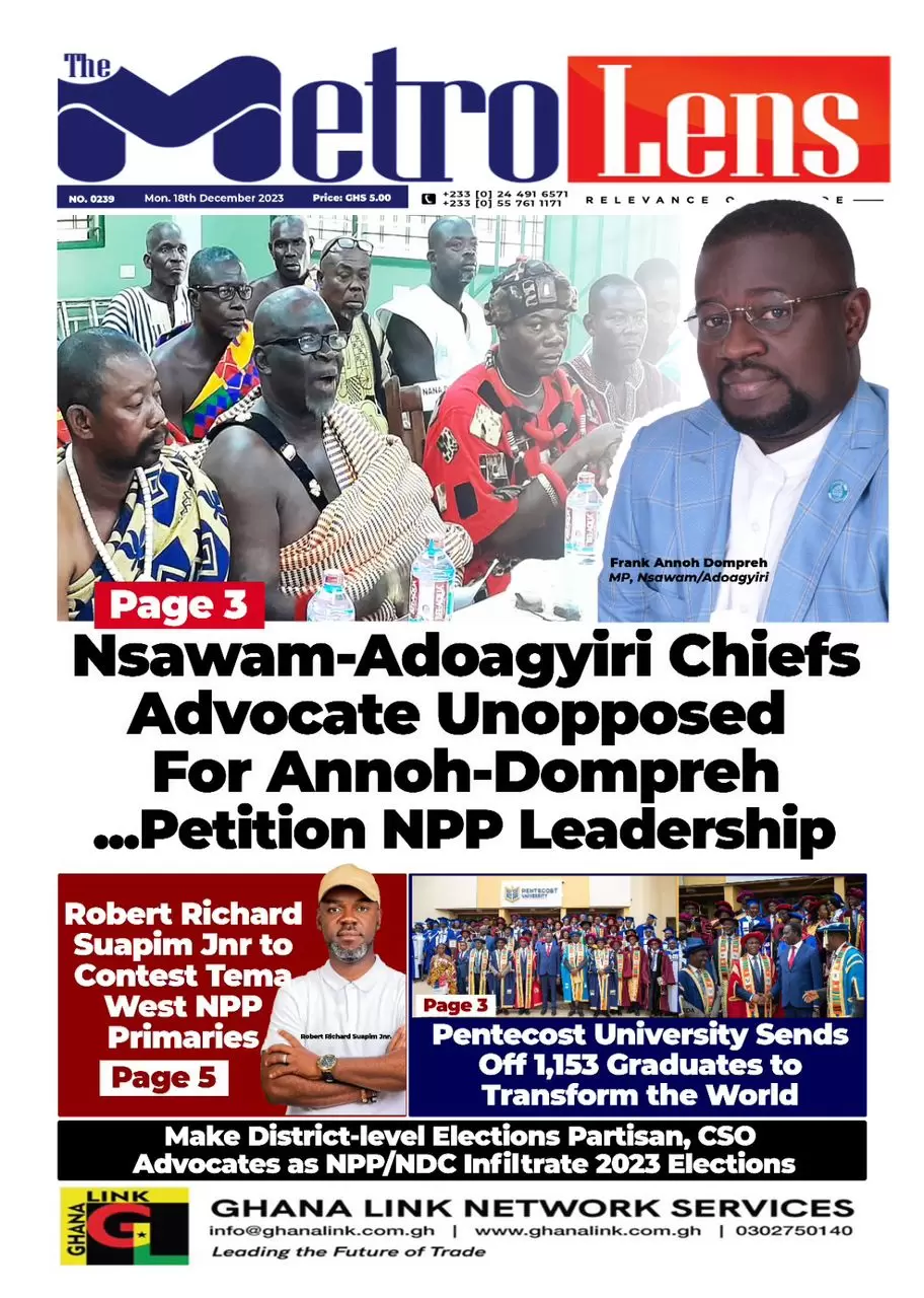 Newspaper headlines: Monday 18th December 2023 - Adomonline.com