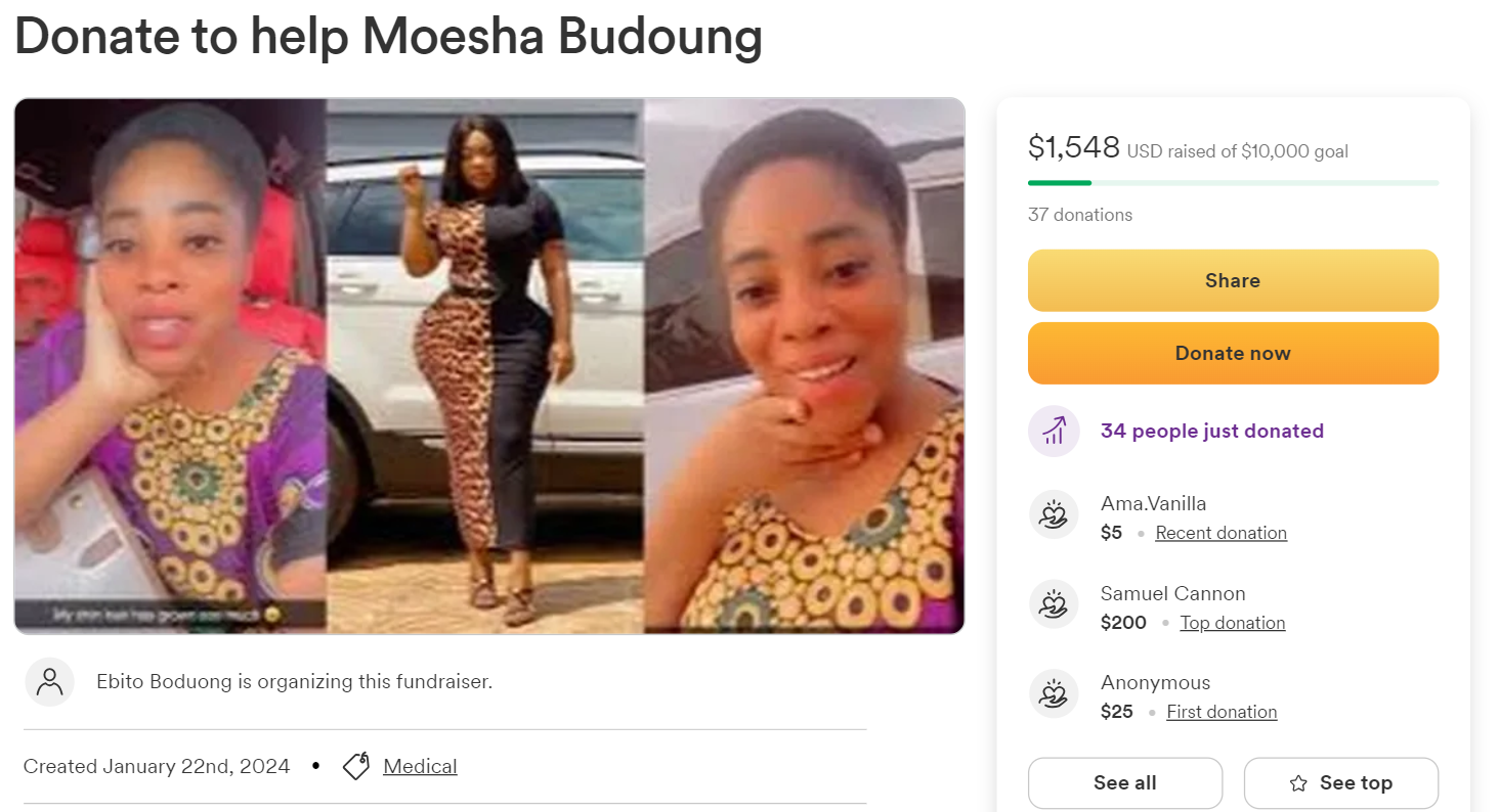 Moesha Boduong's stroke battle: The need for transparency in the midst of controversy ...