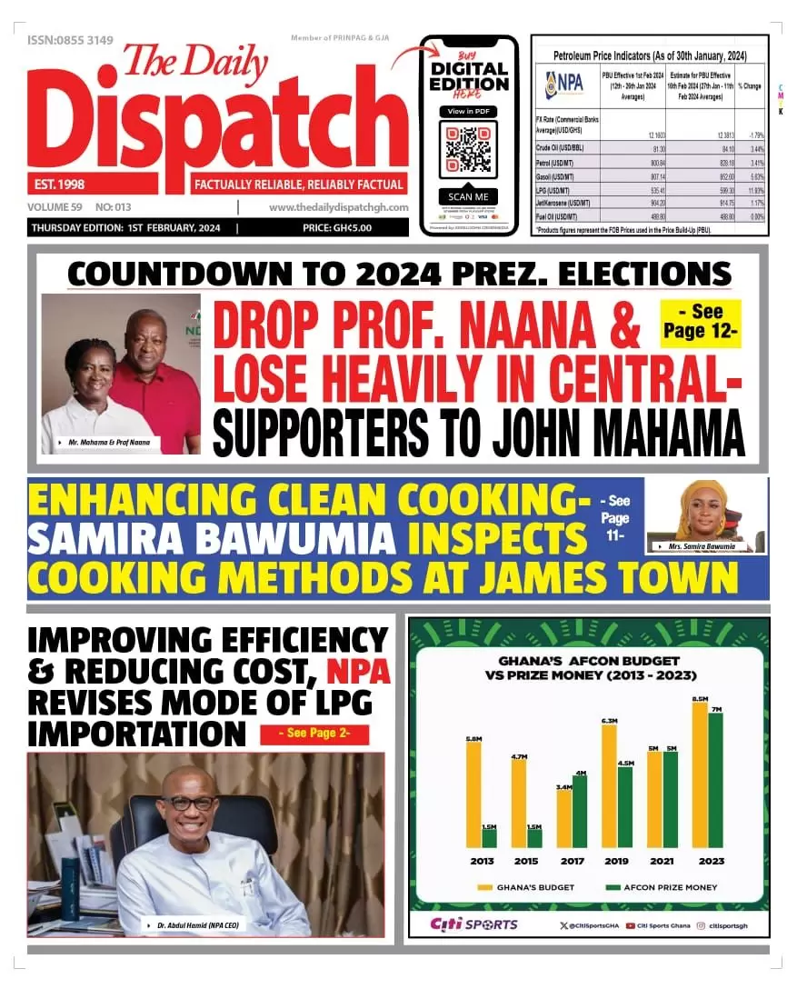 Newspaper headlines: Thursday 1st February 2024 - Adomonline.com