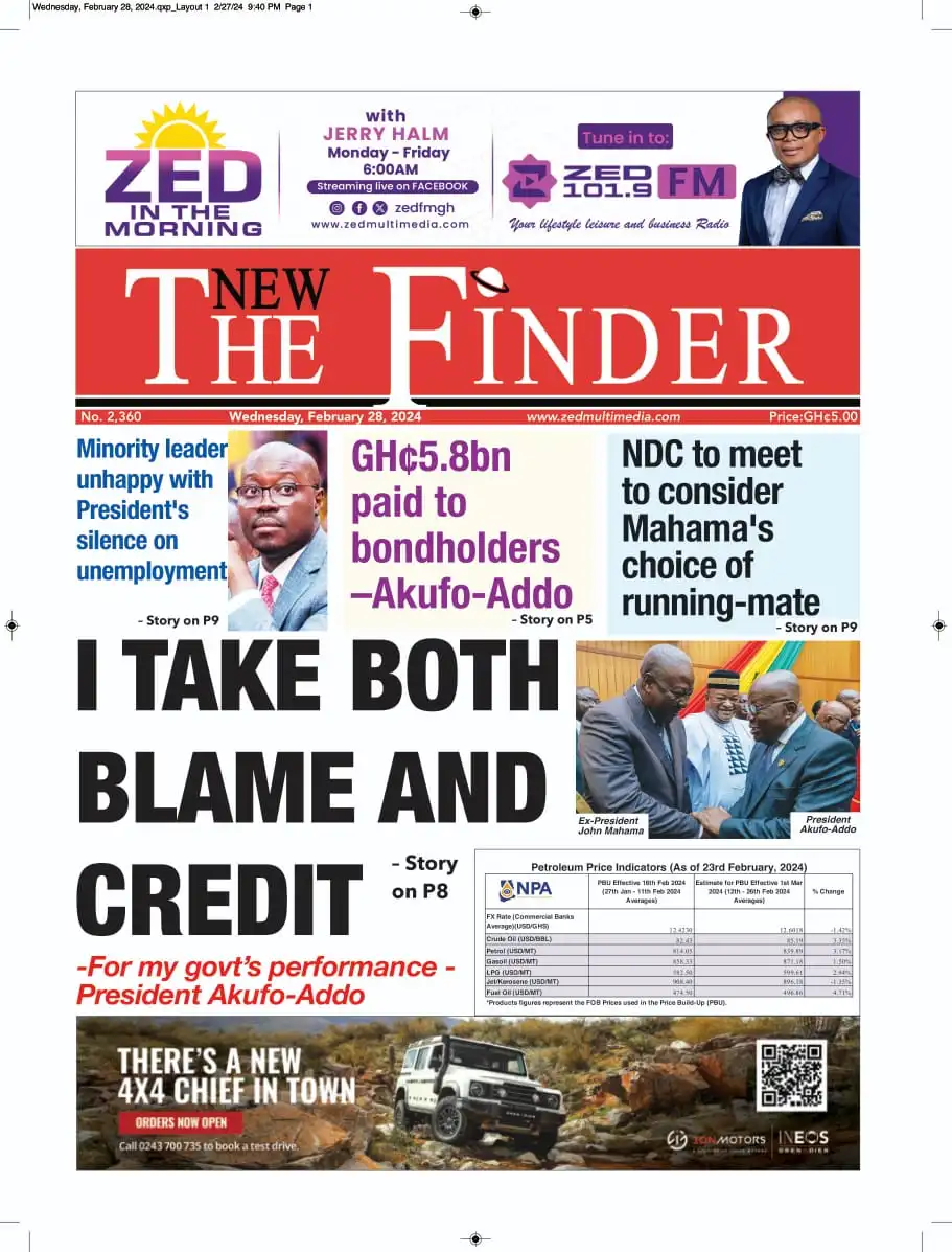 Newspaper headlines: Wednesday 28th February 2024 - Adomonline.com