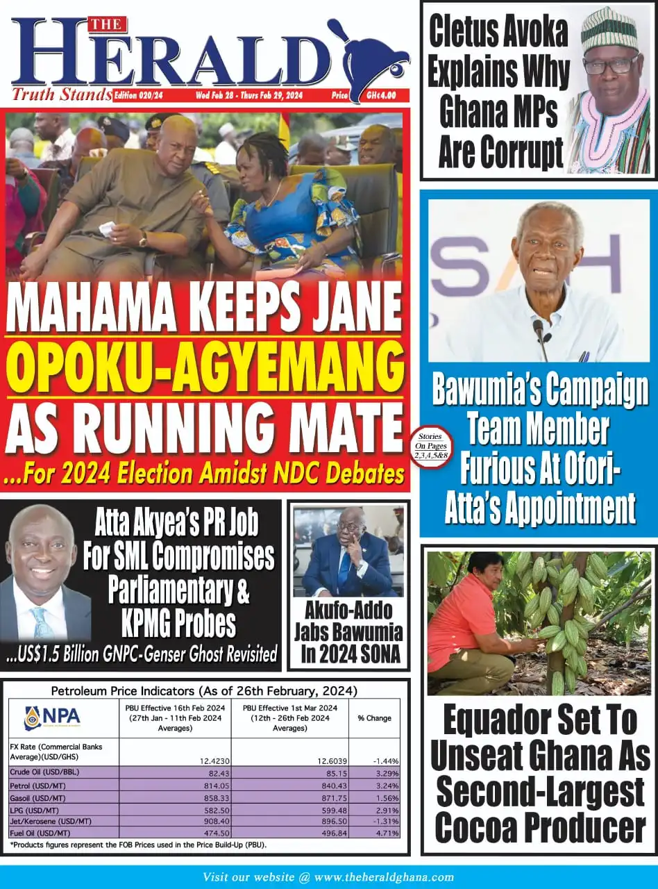 Newspaper headlines: Wednesday 28th February 2024 - Adomonline.com