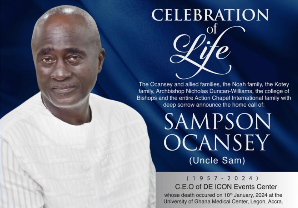 Celebration of life: Sampson Ocansey a.k.a. Uncle Sam, CEO of DE Icon ...