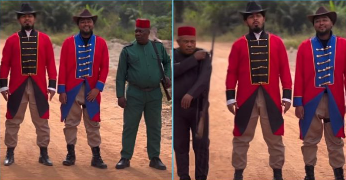 Ramsey Nouah, Victor Osuagwu, Charles Awurum seen on set of Lil Win’s ...