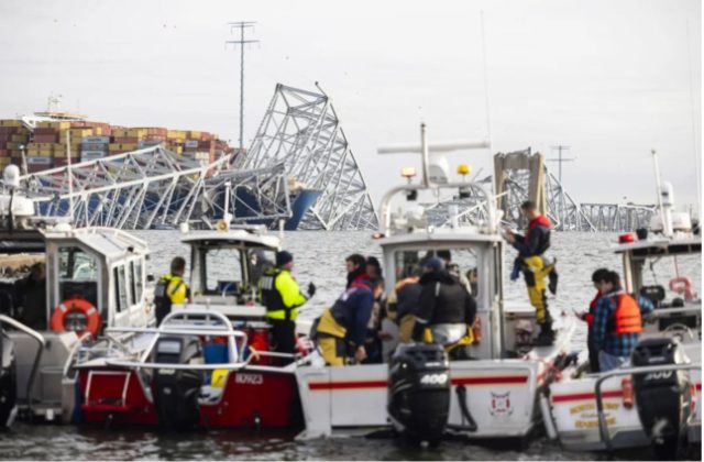 Cargo ship collides with Baltimore bridge; six missing after collapse ...