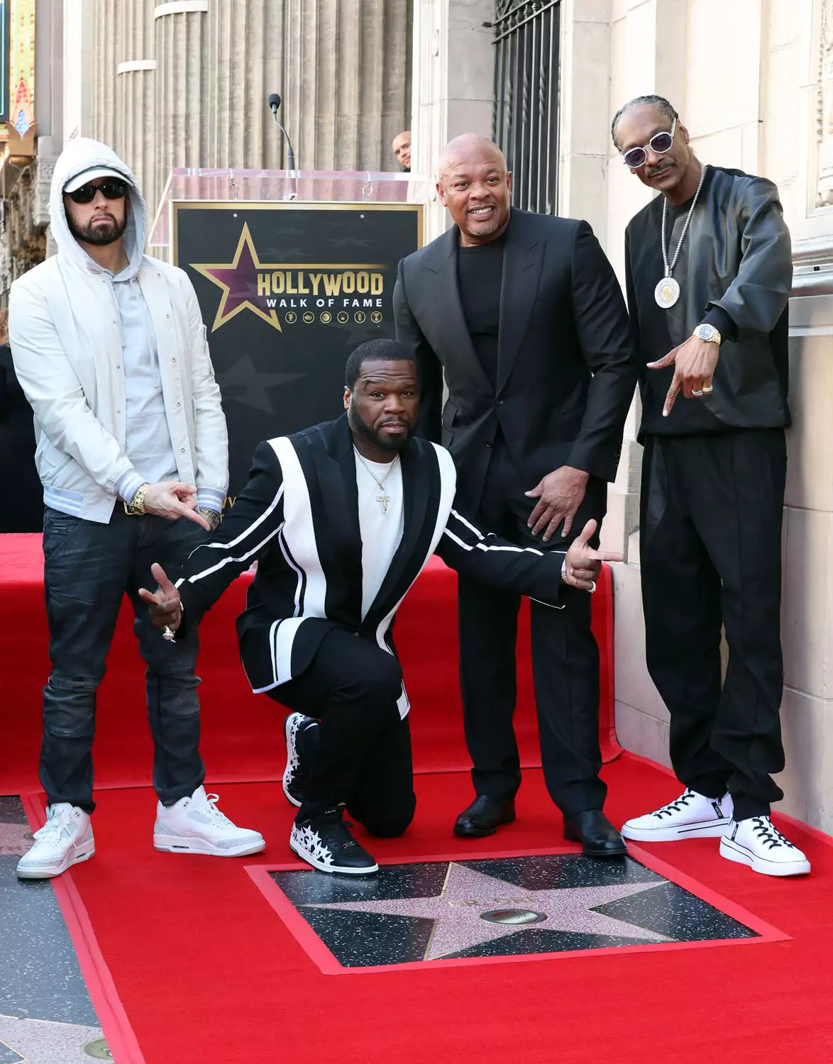 Eminem, 50 Cent and Snoop Dogg honour Dr. Dre at Walk of Fame Ceremony - Adomonline.com