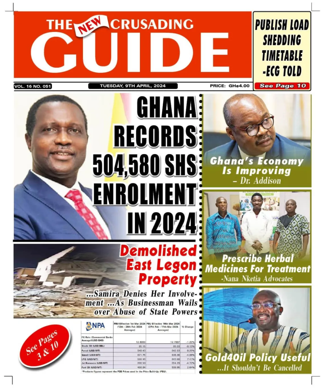 Newspaper headlines: Tuesday 9th April 2024 - Adomonline.com