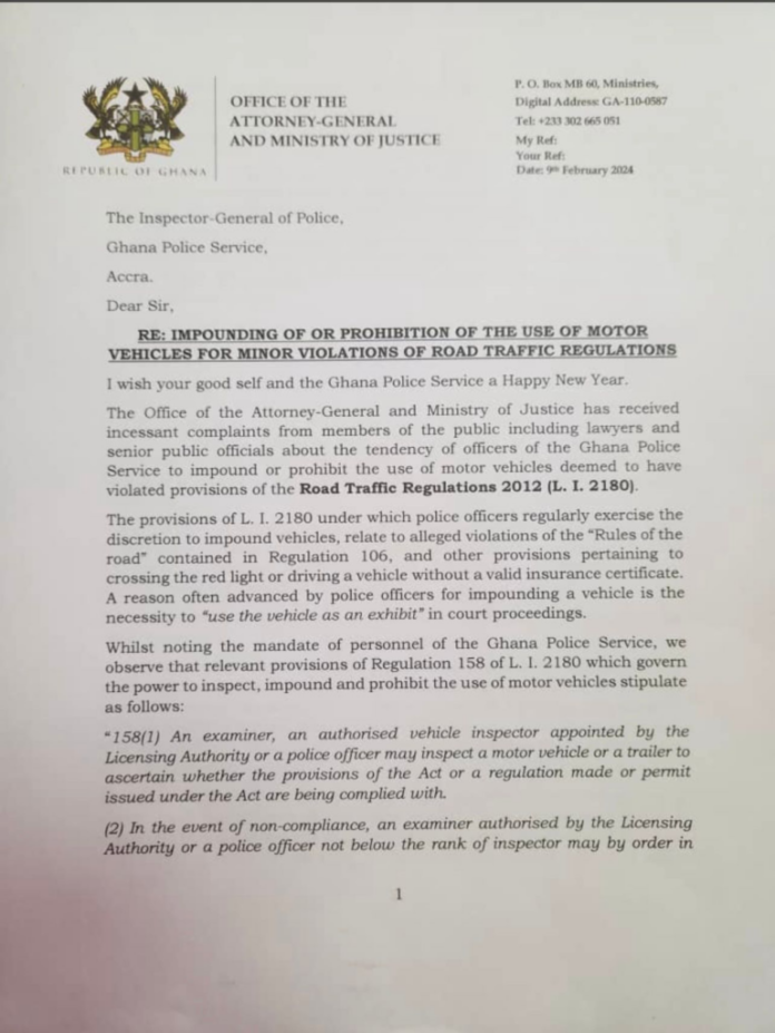 Attorney General directs police to cease vehicle seizures for minor ...