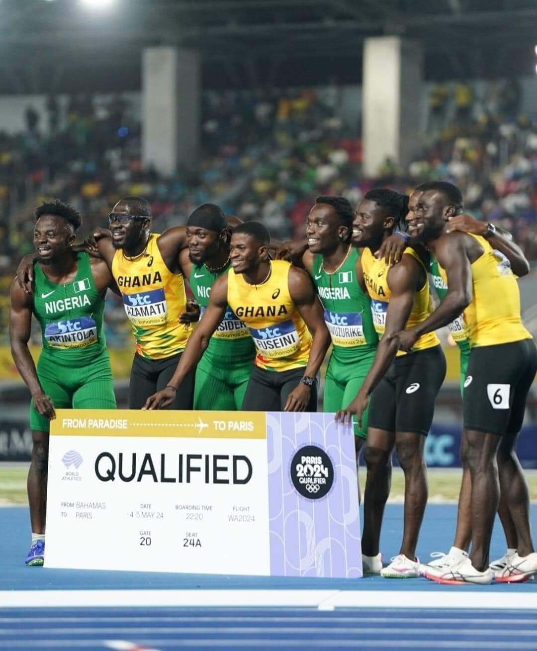 Ghana’s 4×100 relay team beat Nigeria to qualify for Paris 2024 ...