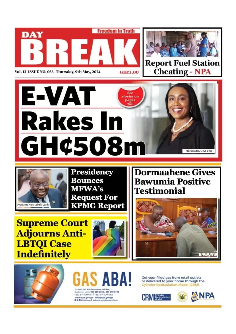 Newspaper headlines: Thursday 9th May 2024 - Adomonline.com
