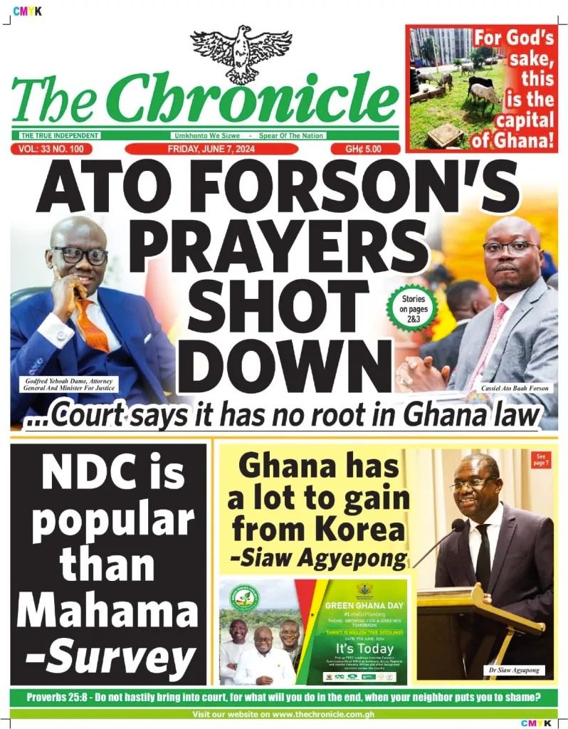 Newspaper headlines: Friday 7th June 2024 - Adomonline.com