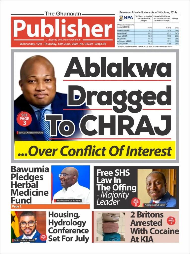 Newspaper headlines: Wednesday 12th June 2024 - Adomonline.com