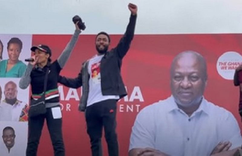 2024 Election: Rawlings' son, Kimathi campaigns for John Mahama [Watch]