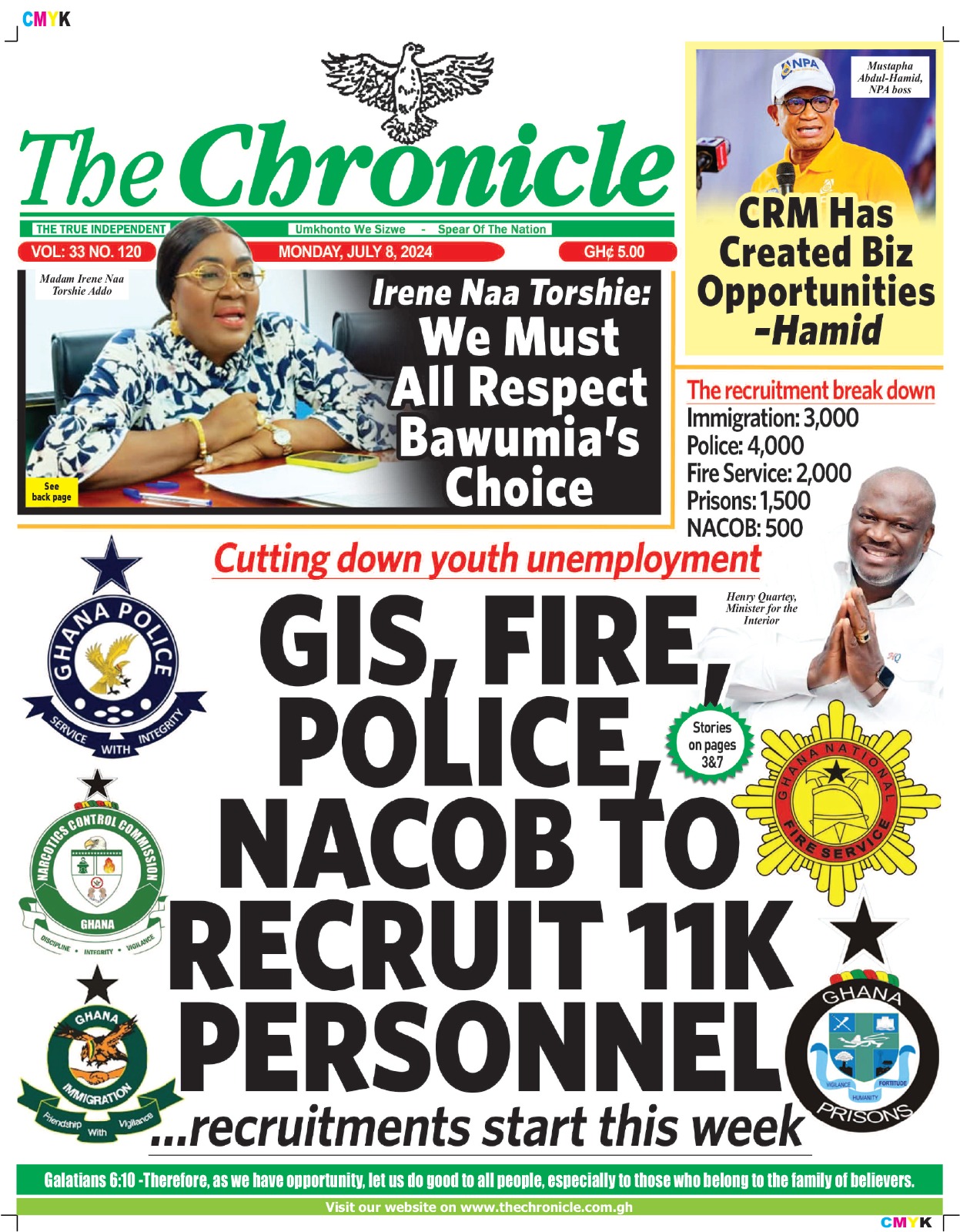 Newspaper headlines: Monday, July 8, 2024 - Adomonline.com