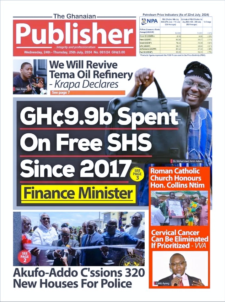 Newspaper headlines: Wednesday 24th July 2024 - Adomonline.com