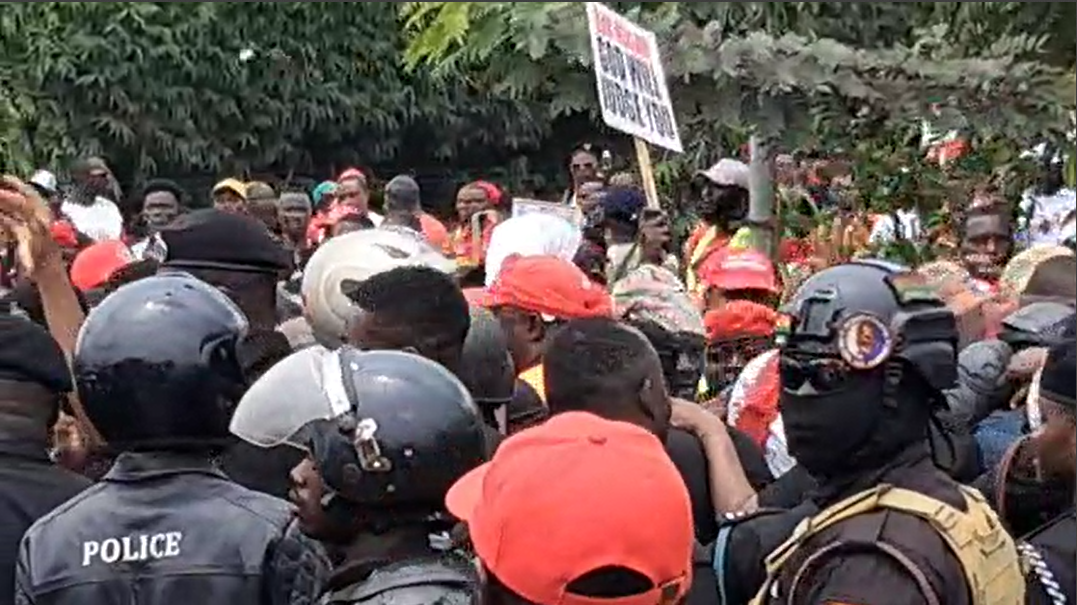 NDC demo: Two injured as chaos erupts; police reportedly fire teargas ...