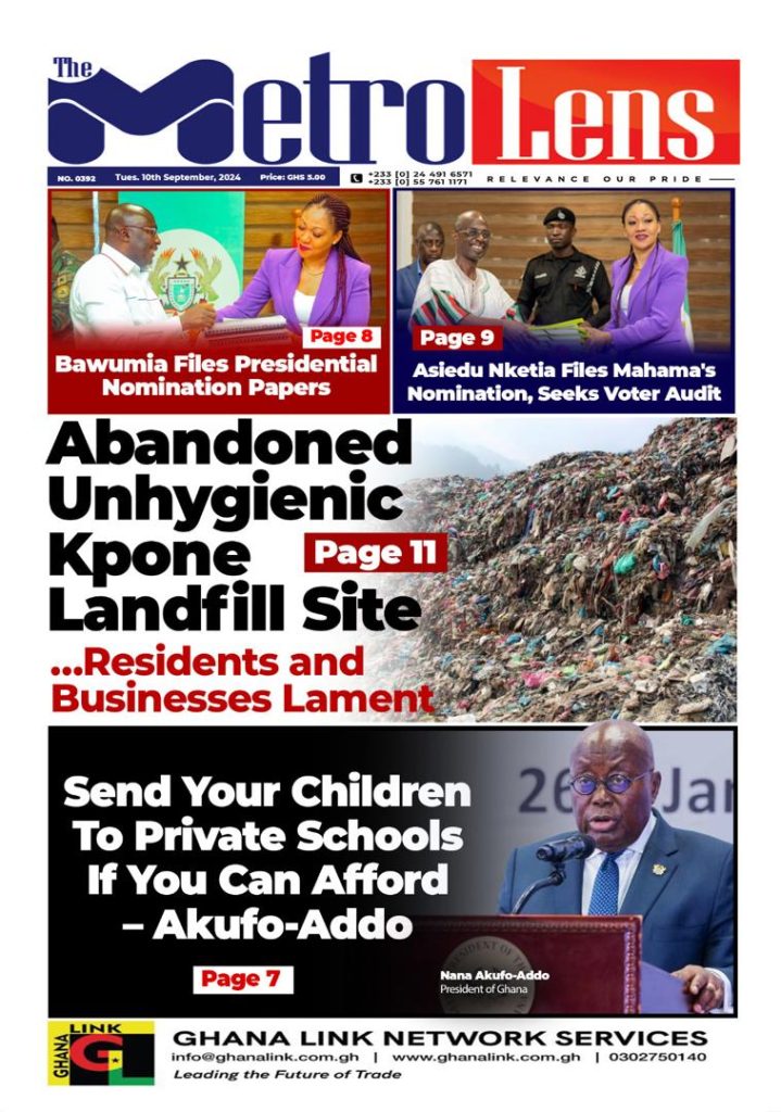 Newspaper headlines: Tuesday, September 10, 2024 - Adomonline.com