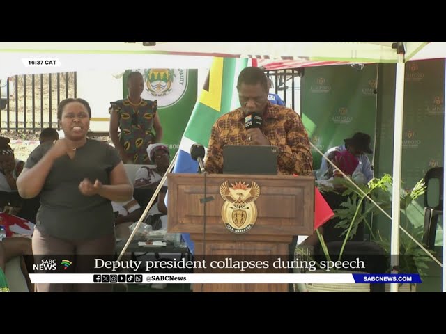 South Africa’s Deputy President Mashatile collapses on podium - Adomonline.com