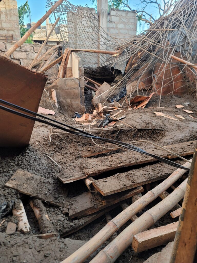 Uncompleted building collapses at Teshie Estate [Photos] - Adomonline.com